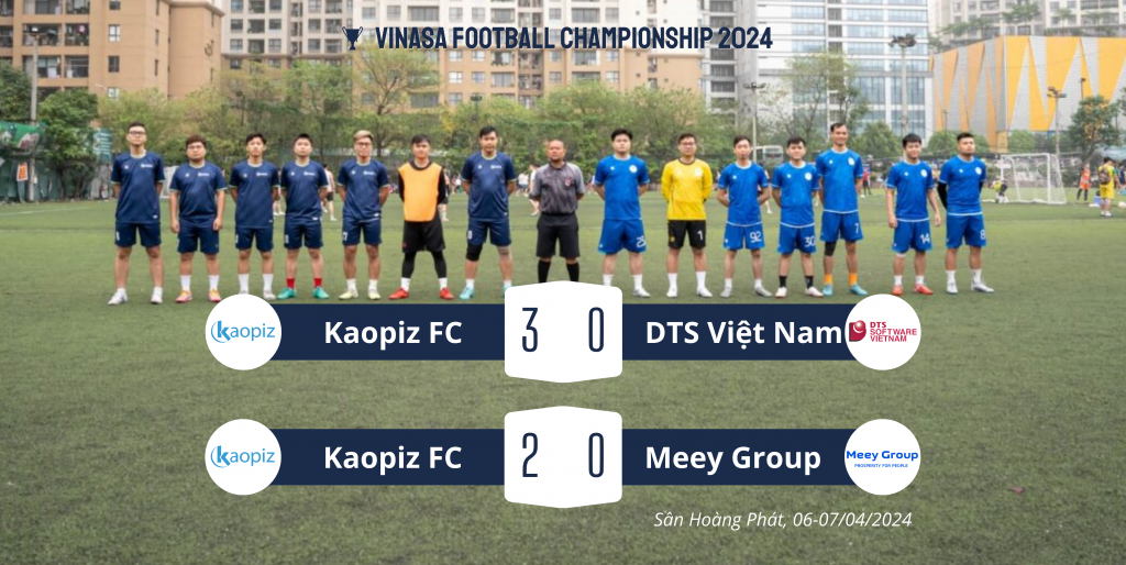 [VINASA FOOTBALL CHAMPIONSHIP] Kaopiz FC giành chiến thắng liên tiếp tại vòng bảng F - Trang tin ...
